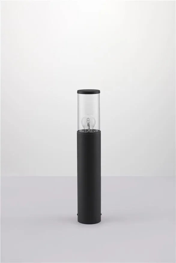 NV 9060182 Venkovní sloupkové svítidlo ZOSIA tmavě šedý hliník a čirý akryl E27 1x12W 220-240V bez žárovky IP65 - NOVA LUCE