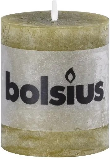 Bolsius Rustic Válec 68x80 olivově zelená svíčka