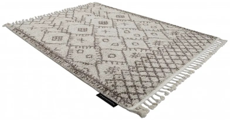 Dywany Łuszczów, Kusový koberec Berber Tanger B5940 cream and brown, 120x170, béžová, obývací pokoj
