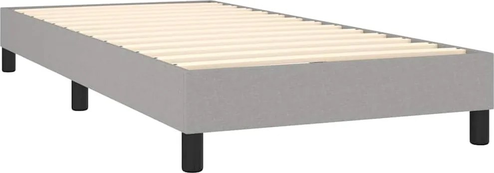 Box spring postel s matrací světle šedá 80 x 200 cm textil 3126197