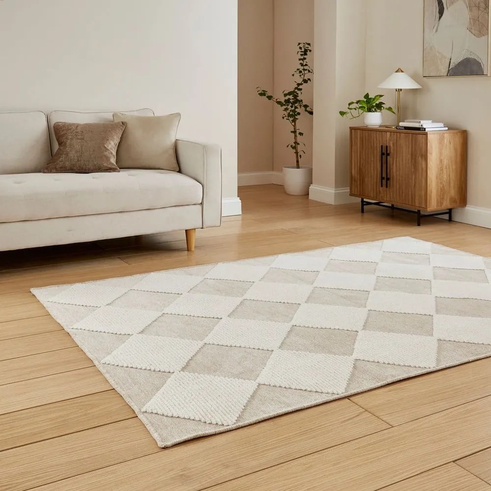 Bílo-béžový pratelný koberec 160x230 cm Lyna Beige&amp;White – Think Rugs
