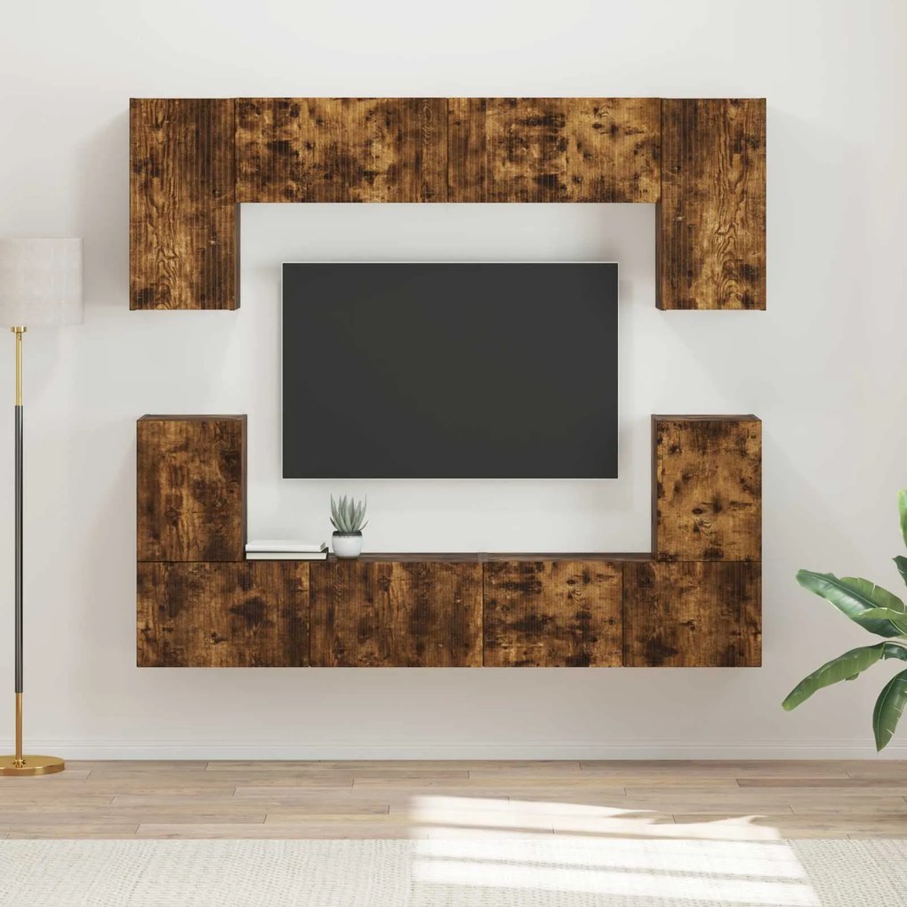 Sestava TV skříněk 5 ks Kouřový dub Kompozitní dřevo 3409056