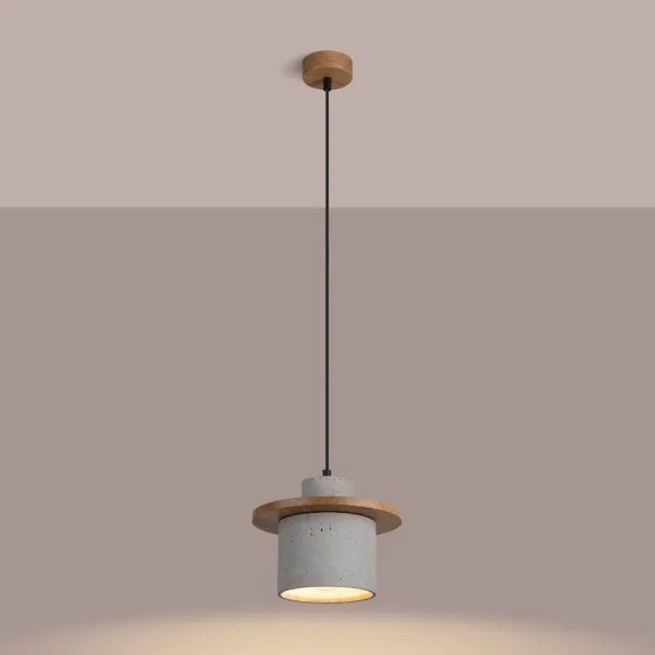 Sollux SL.1363 - Lustr na lanku MAB 1xE27/15W/230V pr. 22 cm beton/šedá