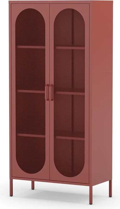 Kovová skříň v cihlové barvě 80x170x40 cm Diora – Marckeric