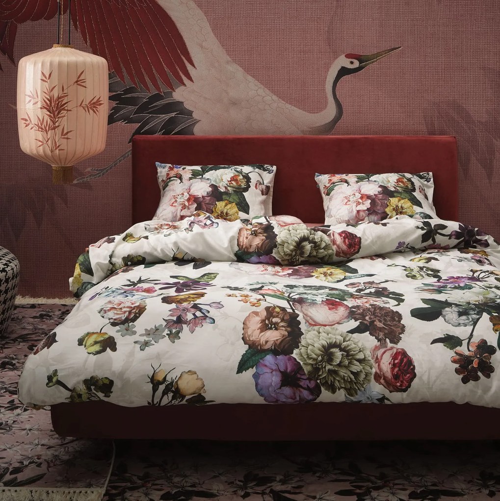 Essenza Luxusní povlečení Fleur ecru 140x200, 70x90 - 100% bavlněný satén