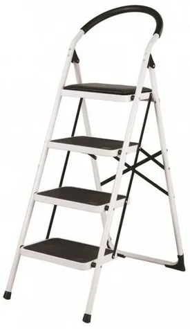 Ocelové skládací schůdky Klapp, 4 stupně, 4 stupně