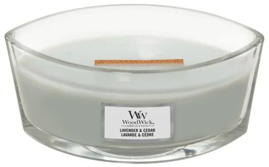 WoodWick Svíčka loď Lavender & Cedar, 453 g