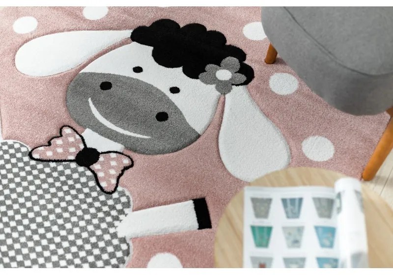Dywany Łuszczów, Dětský kusový koberec Petit Dolly sheep pink, 160x220, růžová, dětský pokoj