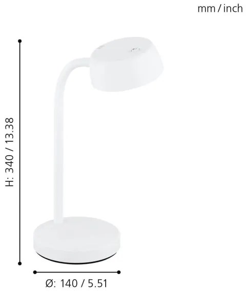 Eglo 99334 - LED Stolní lampa CABALES LED/4,5W/230V