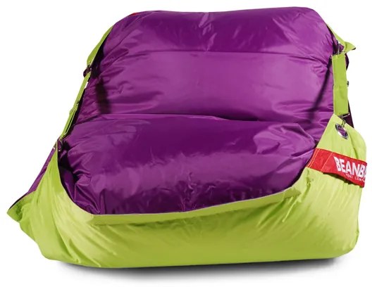 Sedací pytel BeanBag duo-limet-purple