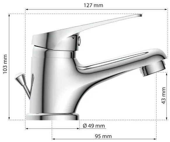 Eisl NI075SCR - Umyvadlová baterie SPEED lesklý chrom