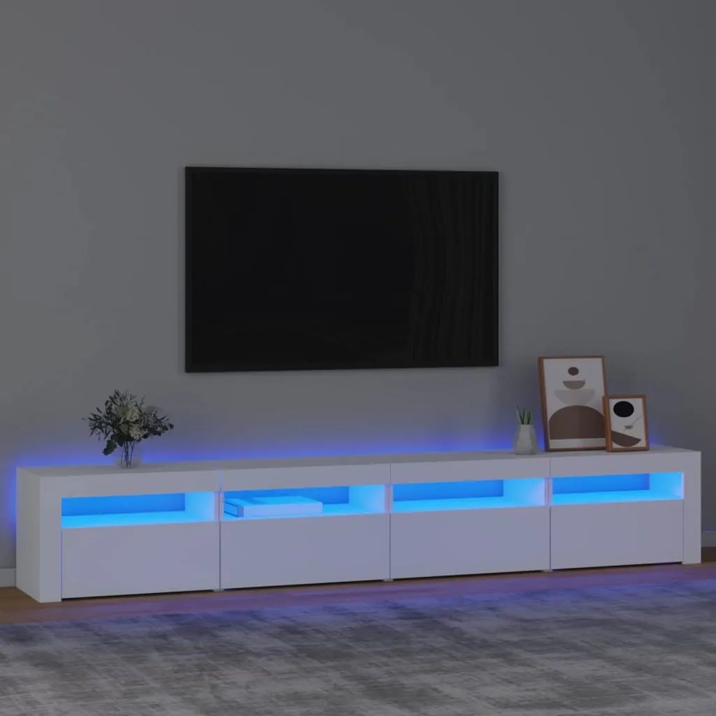 TV skříňka s LED osvětlením bílá 240x35x40 cm 3152762