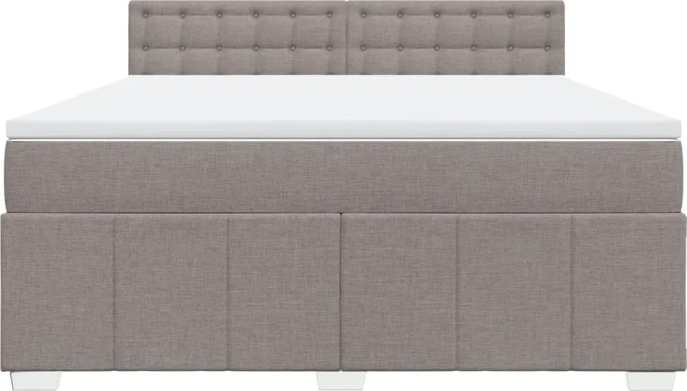 Box spring postel s matrací taupe 180x200 cm textil 3287165