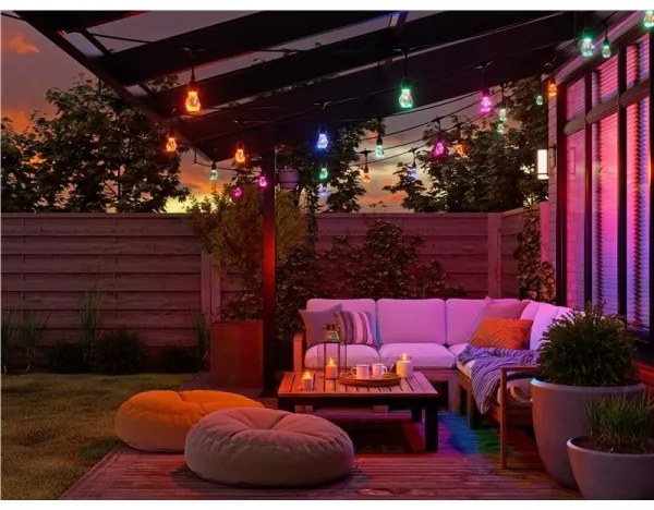 Nanoleaf NF084K02-20SLO - LED RGBWIC Stm. řetěz GIRLANDA 20xLED 15m Wi-Fi IP65