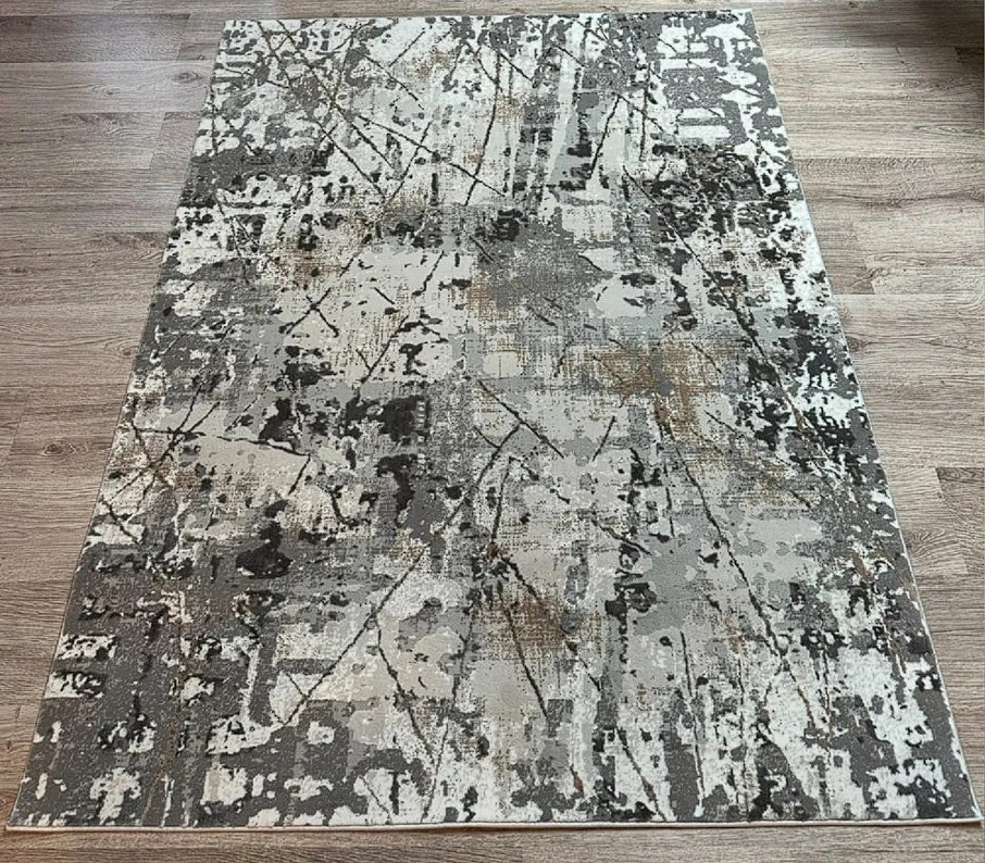 HU Šedý moderní koberec Luxess 25019-GRI Rozměr: 60x110 cm