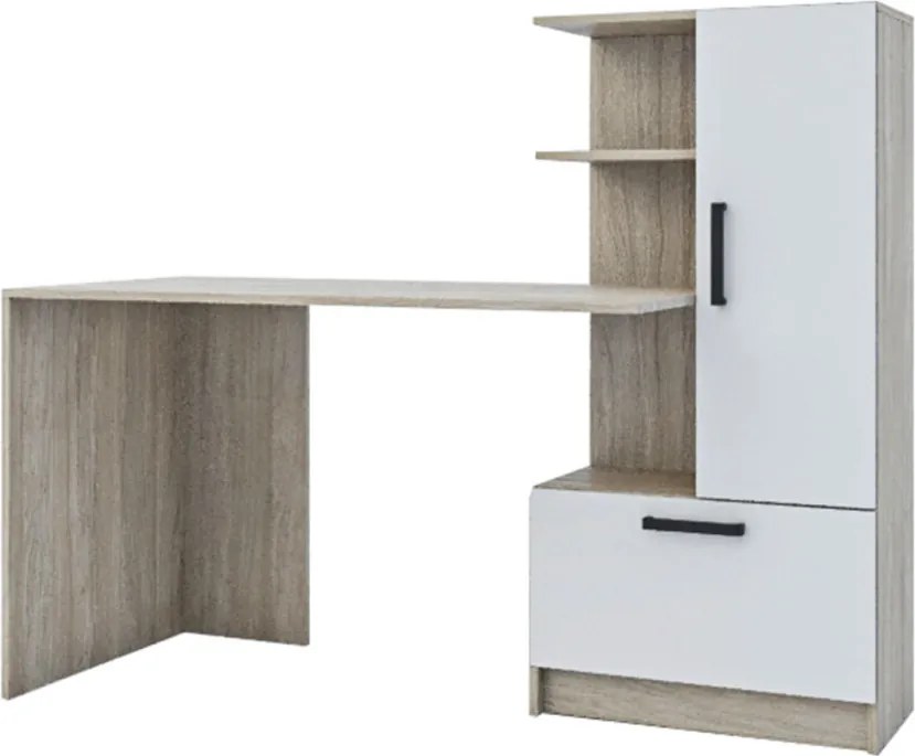 Počítačový stůl Standard, urban oyster / nymfea alba, pravá montáž