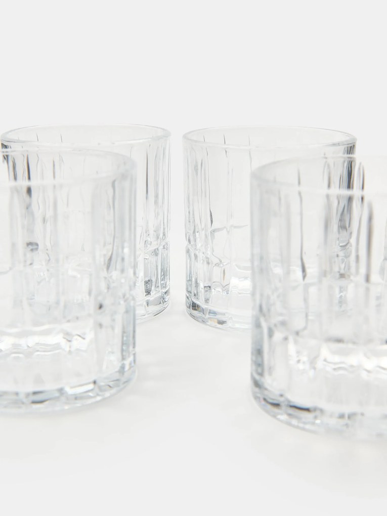 Sinsay - Sklenice s reliéfním vzorem 4 pack - clear