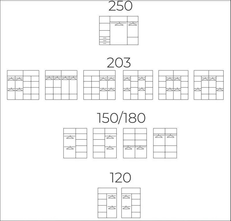 Šatní skříň Klasik 120, černá