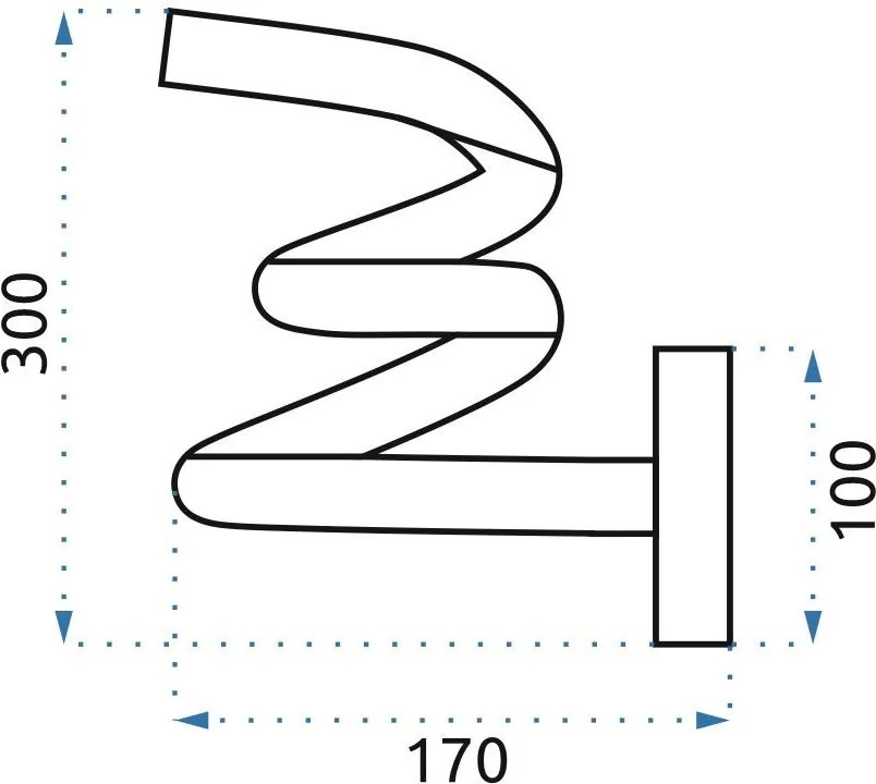 Toolight - LED nástěnná lampa SPRING UP APP830-W, zlatá, OSW-09182