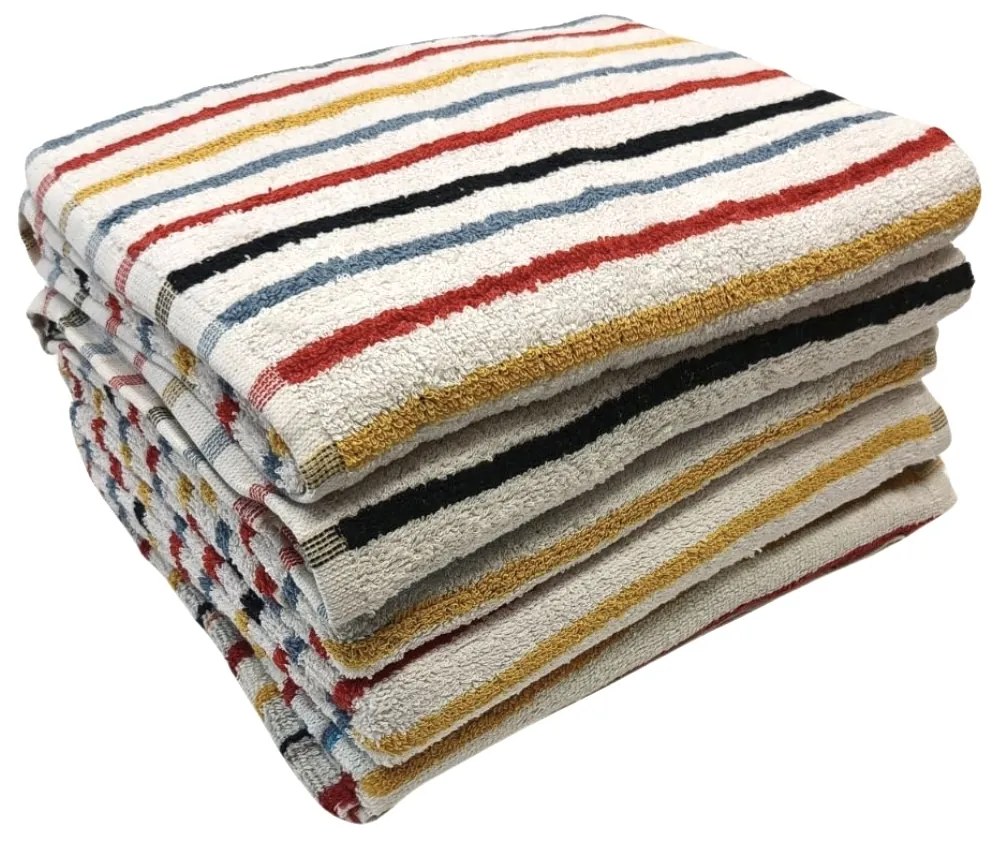 Sada 5 kusů Color Plážovéj osušky 70x140cm TiaHome