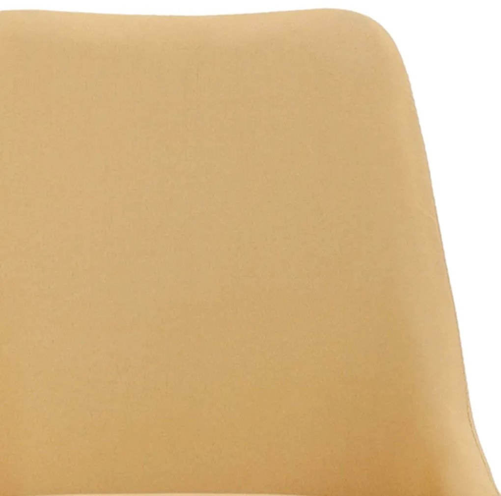Otočné jídelní židle 6 ks žluté textil,  3090190