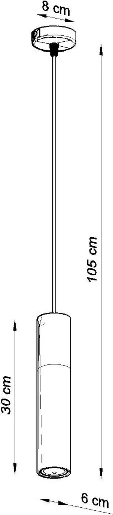 Sollux Lighting Závěsné svítidlo BORGIO 1 černé