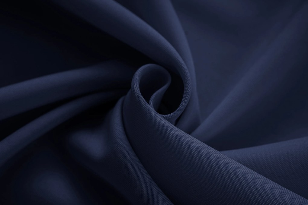 Tmavě modrý závěs OXFORD LIGHT 140x250 cm Zavěšení: Kovové kroužky