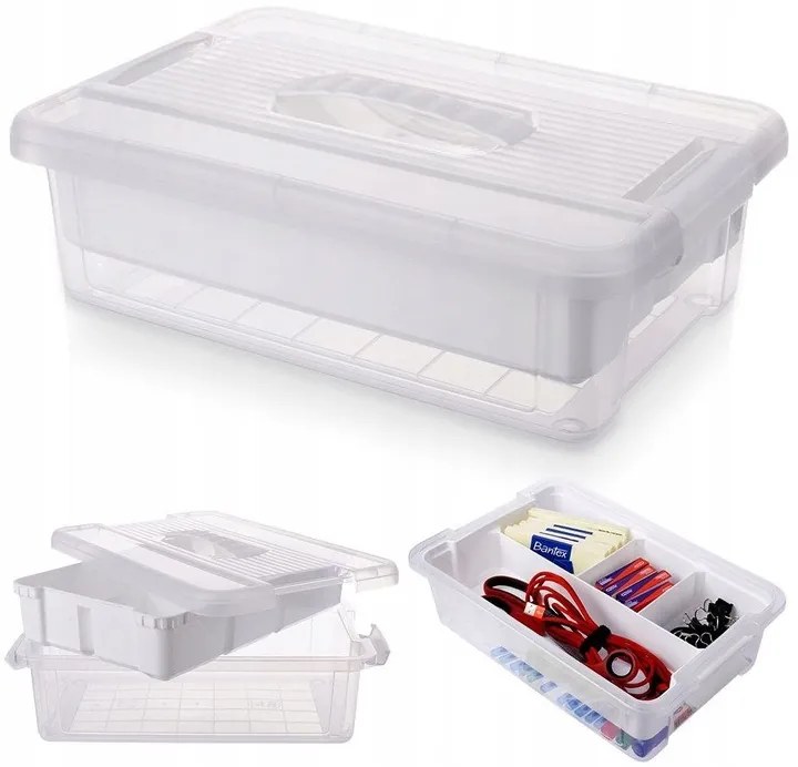 Orion Organizér, úložný box 2v1, multifunkční, bílý STORMAX - 6l, 32 x 23 x 11 cm