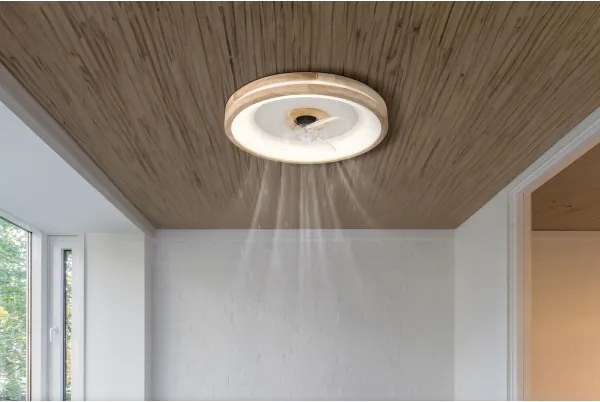 Globo 03650 - LED Stropní svítidlo s ventilátorem GATIAN LED/30W/230V hnědá + DO