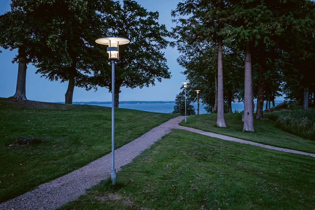 Zahradní lampa Albertslund 4000K ovládání osvětlení Dali světle šedá