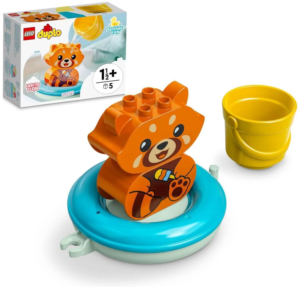 Lego stavebnice lego duplo 10964 legrace ve vaně: plovoucí panda červená