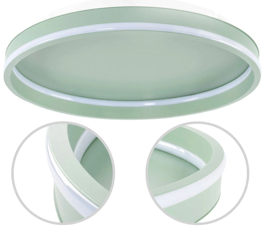 Toolight Toolight, LED stropní svítidlo 40cm, 4000 lm, 22W, 4000K, APP1463, zelená, OSW-08641