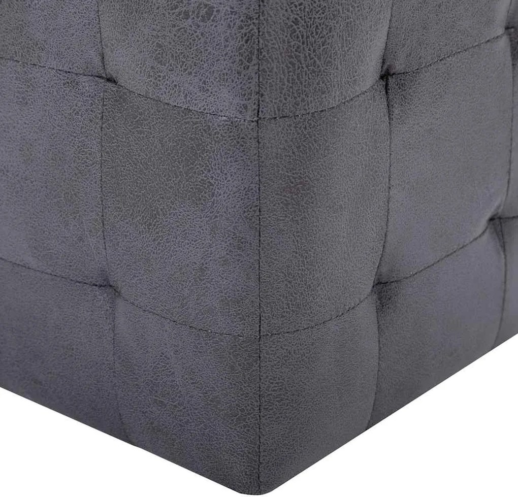 Noční stolky 2 ks šedé 30 x 30 x 30 cm umělá broušená kůže 249015