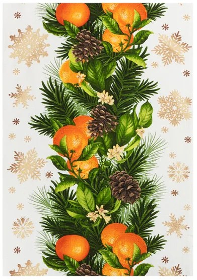 Bellatex Kuchyňská utěrka 1 ks 50x70 cm Pomeranč Zelená,Oranžová,Zlatá