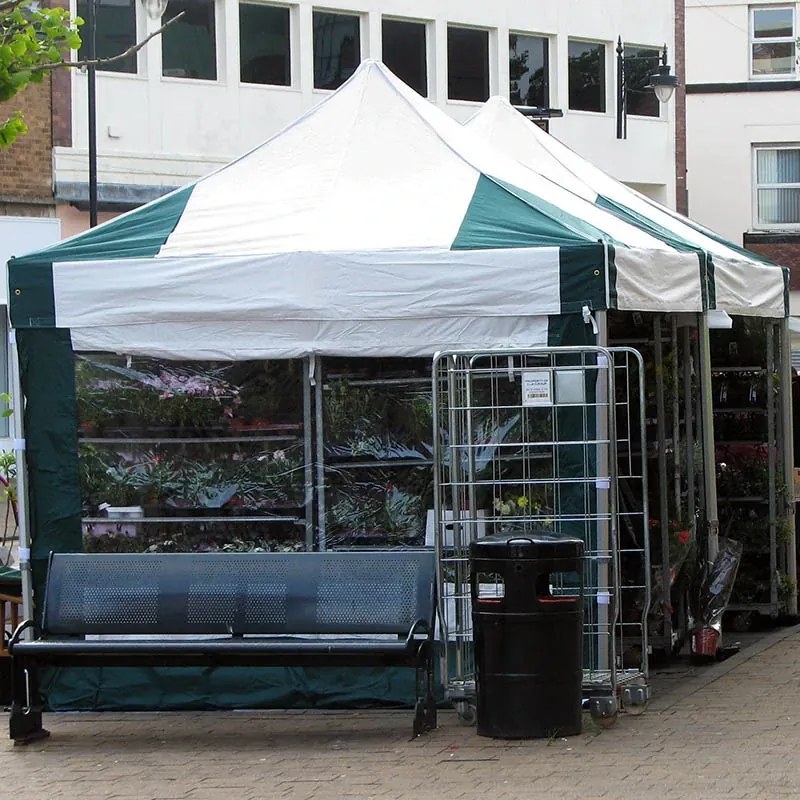 2x Nůžkový párty stan 3x3m - Balíček 1 (Zvýhodněná nabídka 2x stanů 3x3m včetně sady pro jednoduché propojení do jednoho celku a kotvících sad)