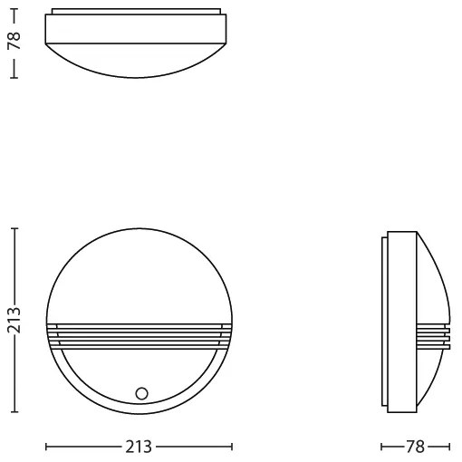 Philips 17297/30/16 -LED Venkovní svítidlo se senzorem YARROW 1xLED/6W/230V IP44