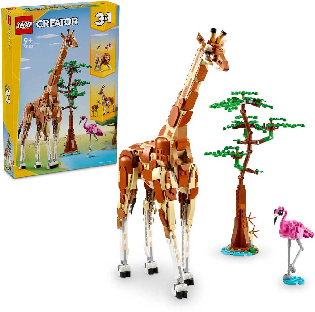 Lego stavebnice lego creator 3 v 1 31150 divoká zvířata ze safari