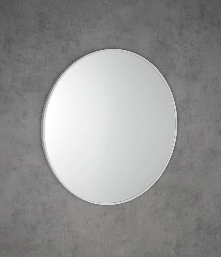 Sapho Notion Slim kulaté zrcadlo v rámu 60 cm bílá mat NT600W