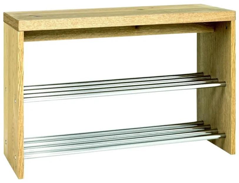 Mørtens furniture Lavice s botníkem Logan, 55 cm, dub