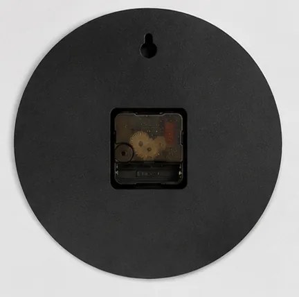 nástěnné hodiny, kulaté, dřevo, 20x20 cm, bílá/černá, vzor yin a yang, Dekorino HN20260011