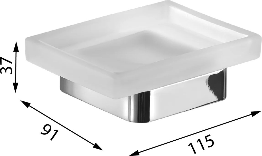 Sapho, SAMOA mýdlenka, chrom/mléčné sklo