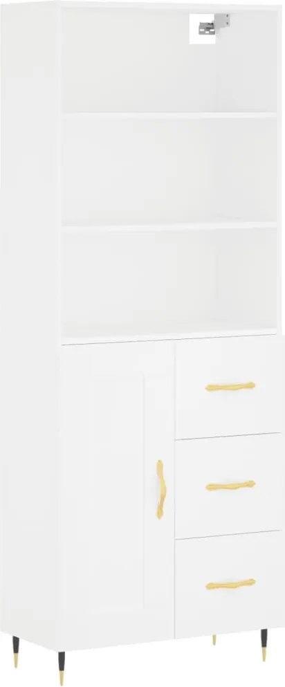 Skříň highboard bílá 69,5 x 34 x 180 cm kompozitní dřevo 3189997