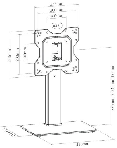 MK FLORIA Superior SUPSTV019 - Stojací držák pro TV 23-43" černá
