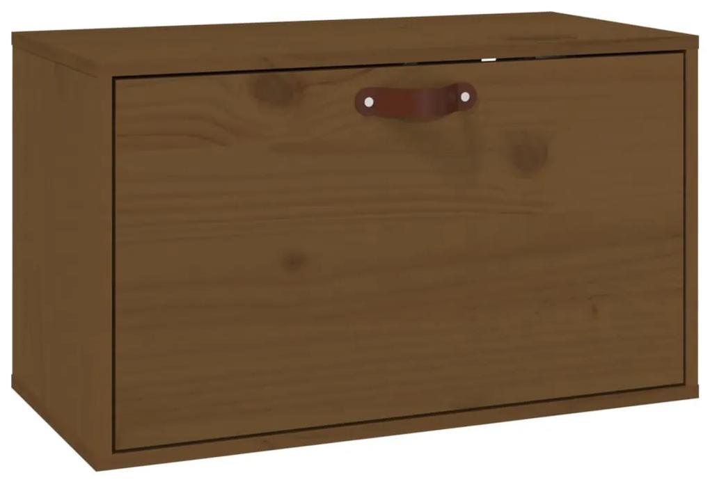 818353 vidaXL Nástěnná skříňka medově hnědá 60x30x35 cm masivní borové dřevo