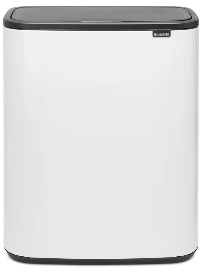 Bílý dotykový ocelový odpadkový koš na tříděný odpad 2x30 l Bo Touch Bin – Brabantia