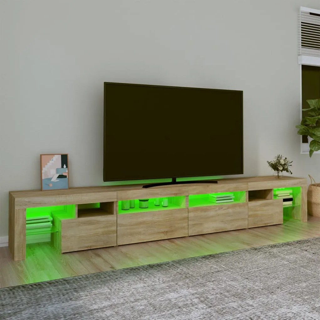 TV skříňka s LED osvětlením dub sonoma 260x36,5x40 cm 3152820