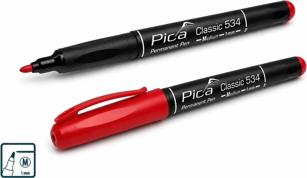 Pica Marker Pica | Classic 534 červený permanentní fix 1 mm - Medium