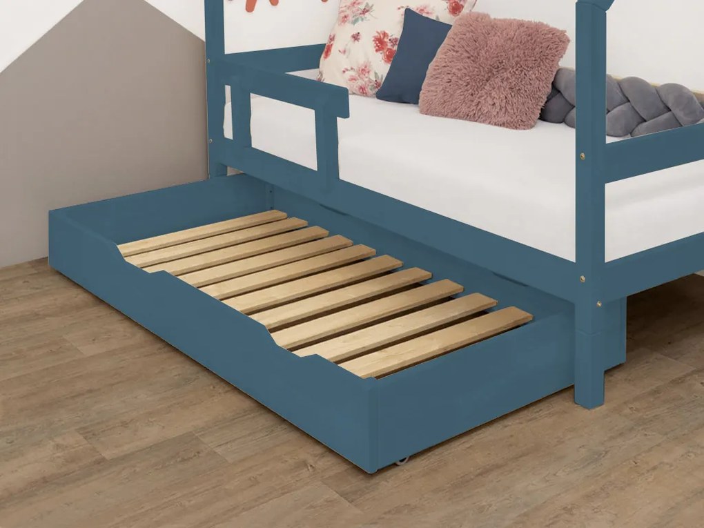 Benlemi Šuplík pod postel BUDDY Barva postele: cihlová, Rozměr šuplíku: 90cm x 180cm (pro postel 90cm x 200cm), Varianta šuplíku pod postel: s roštem a pevným dnem