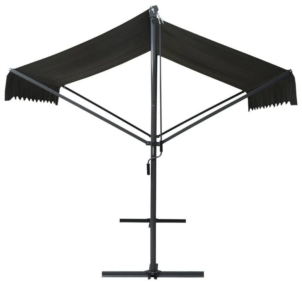 vidaXL Marketos Volně stojící markýza 300 x 300 cm antracitová