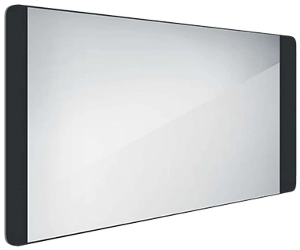 Nimco Zrcadla - Zrcadlo s LED osvětlením, 120x65 cm, hliník/černá ZPC 42006-90